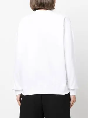 BARRIE Embroidered Panelled Sweatshirt - White