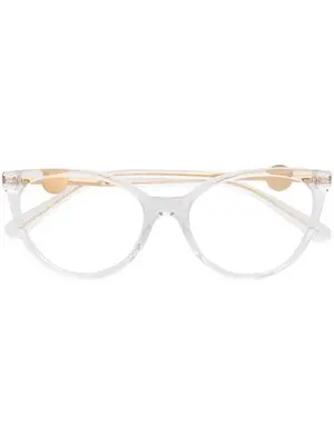 Versace Logo Embellished Oversized Eyeglasses