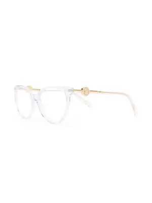 Versace Logo Embellished Oversized Eyeglasses