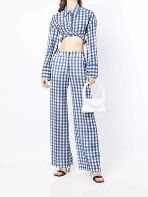 Jacquemus Gingham Cropped Blouse