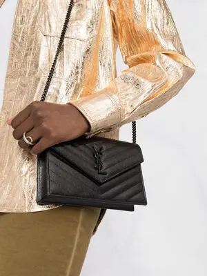 Saint Laurent Monogram Chain Wallet Crossbody Bag