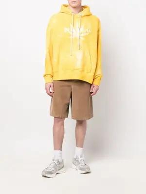 Palm Angels Leaf Tie-dye Logo-print Hoodie