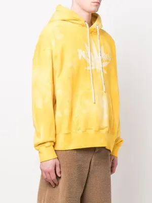 Palm Angels Leaf Tie-dye Logo-print Hoodie