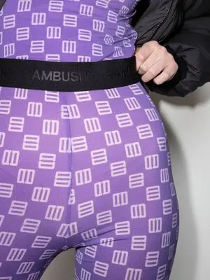 AMBUSH Monogram Knee-length Shorts - Purple