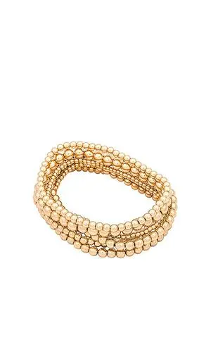 8 Other Reasons Bubble Bangle Set - Gold