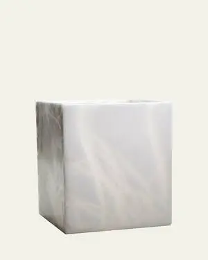 LABRAZEL Alisa Alabaster Wastebasket - White