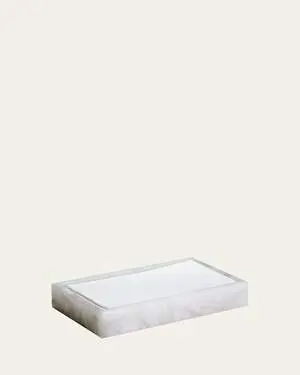 LABRAZEL Alisa Alabaster Towel Tray - White