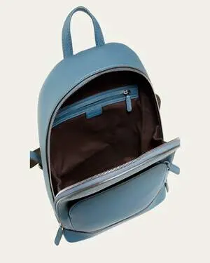 Giorgio Armani Tumbled Calf Leather Backpack