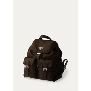 Prada Small Buckle Flap Nylon Backpack - F0038 Bruc