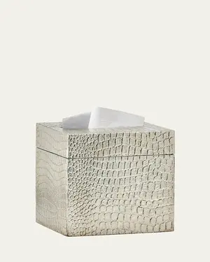 LABRAZEL Crocodile Silver Tissue Cover - Antique Silver