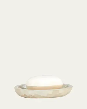 LABRAZEL White Agate Soap Dish - Opalescent Ivory