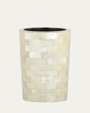 LABRAZEL White Agate Brush Holder - Opalescent Ivory