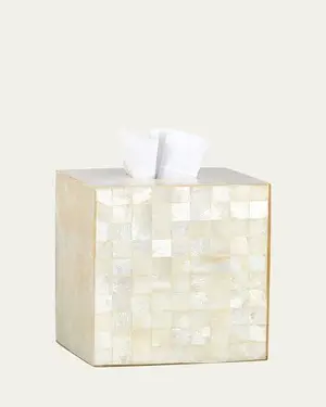 LABRAZEL Capiz Tissue Box Cover - Ivory