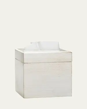 LABRAZEL Riviera Tissue Box Cover - Antique White