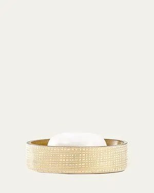 LABRAZEL Woven Soap Dish, Gold - Gold/white