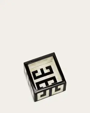 LABRAZEL Greek Key Soap Dish - Ivory/ebony