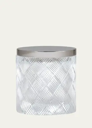 LABRAZEL Basket Weave Canister Clr/frost/chrome