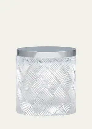 LABRAZEL Basket Weave Canister Clr/frost/nickel