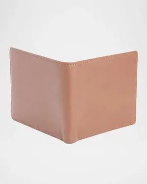 ROYCE NEW YORK Personalized Leather Rfid-blocking Trifold Wallet Tan Pattern