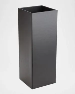 ROYCE NEW YORK Personalized Leather Umbrella Stand - Black