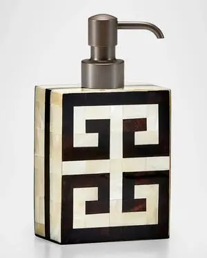 LABRAZEL Greek Key Wastebasket - Matte Bronze