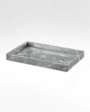 MARBLE CRAFTER Eris Collection Small Vanity Tray - Cloud Gray