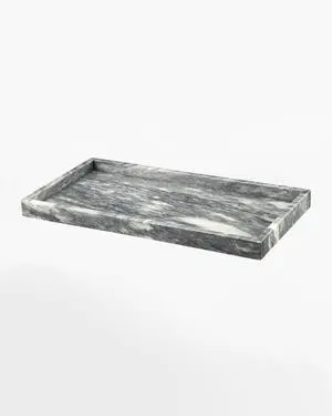 MARBLE CRAFTER Eris Collection Cloud Gray Large Vanity Tray Cloud Gray