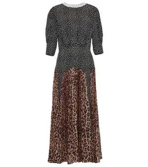 Rixo Meg Printed Midi Dress