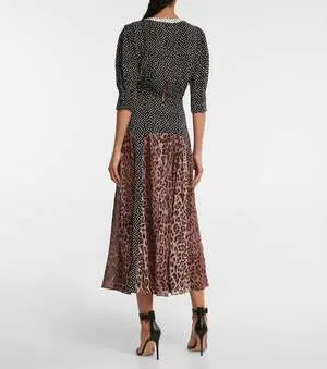 Rixo Meg Printed Midi Dress
