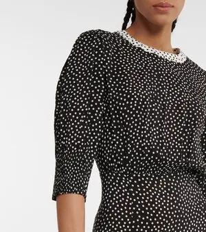 Rixo Meg Printed Midi Dress