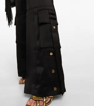 Balmain Satin Cargo Pants