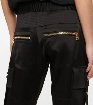 Balmain Satin Cargo Pants