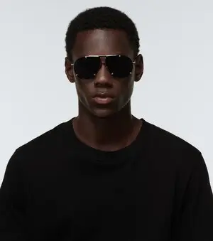 Dior Diorblacksuit A2u Aviator Sunglasses - Silver