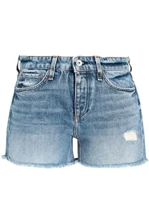 Rag & Bone Dre Distressed Denim Shorts - Mid Denim