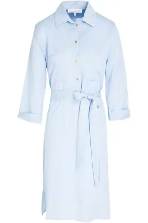 Heidi Klein Tencel Shirt Dress - Light Blue