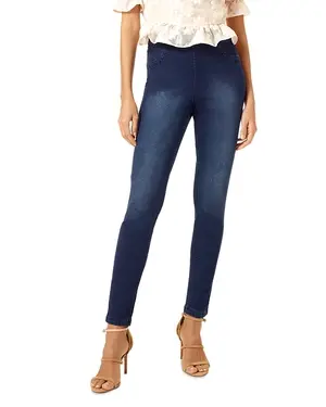 Hue Reversible Denim Leggings - Deep Blue