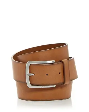 BOSS Jor-v Leather Belt Medium Brown