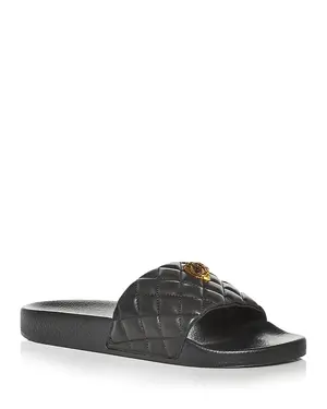Kurt Geiger Meena Eagle Slide Sandals - Black