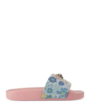 Kurt Geiger Meena Eagle Slide Sandals - Light/pastel