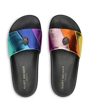 Kurt Geiger Meena Eagle Slide Sandals - Open Miscellaneous
