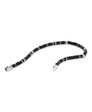 John Hardy Sterling Silver Classic Chain Onyx And Hematite Heishi Bracelet - Black
