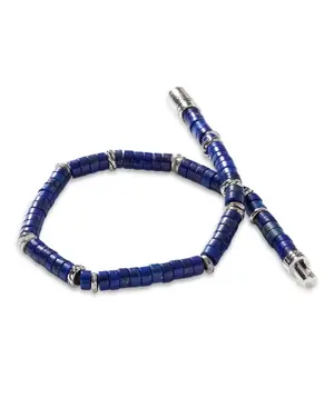 John Hardy Sterling Lapis Lazuli Bead Bracelet - Blue