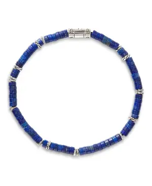 John Hardy Sterling Lapis Lazuli Bead Bracelet - Blue