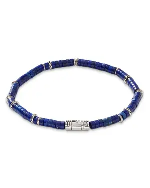 John Hardy Sterling Lapis Lazuli Bead Bracelet - Blue