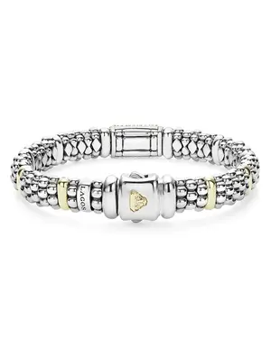 Lagos 18k Yellow Gold & Sterling Silver Link Bracelet