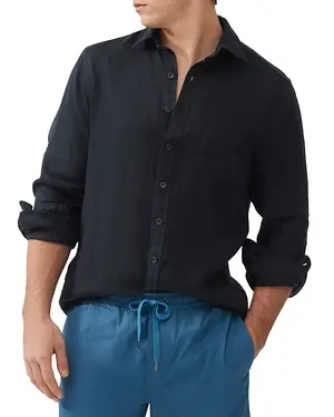 Rodd & Gunn Coromandel Linen Shirt - Midnight