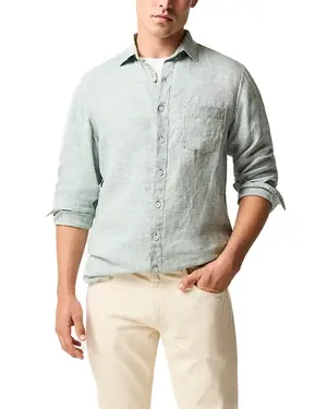 Rodd & Gunn Coromandel Linen Shirt - Moss
