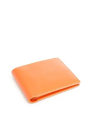 ROYCE NEW YORK Leather Rfid-blocking Id Flap Bifold Wallet - Orange
