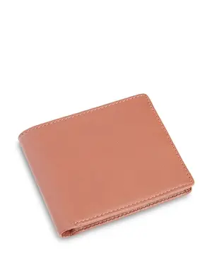ROYCE NEW YORK Leather Rfid-blocking Id Flap Bifold Wallet Tan