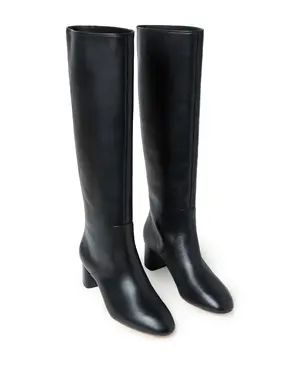 LOEFFLER RANDALL Gia Leather Knee-high Boots - Black